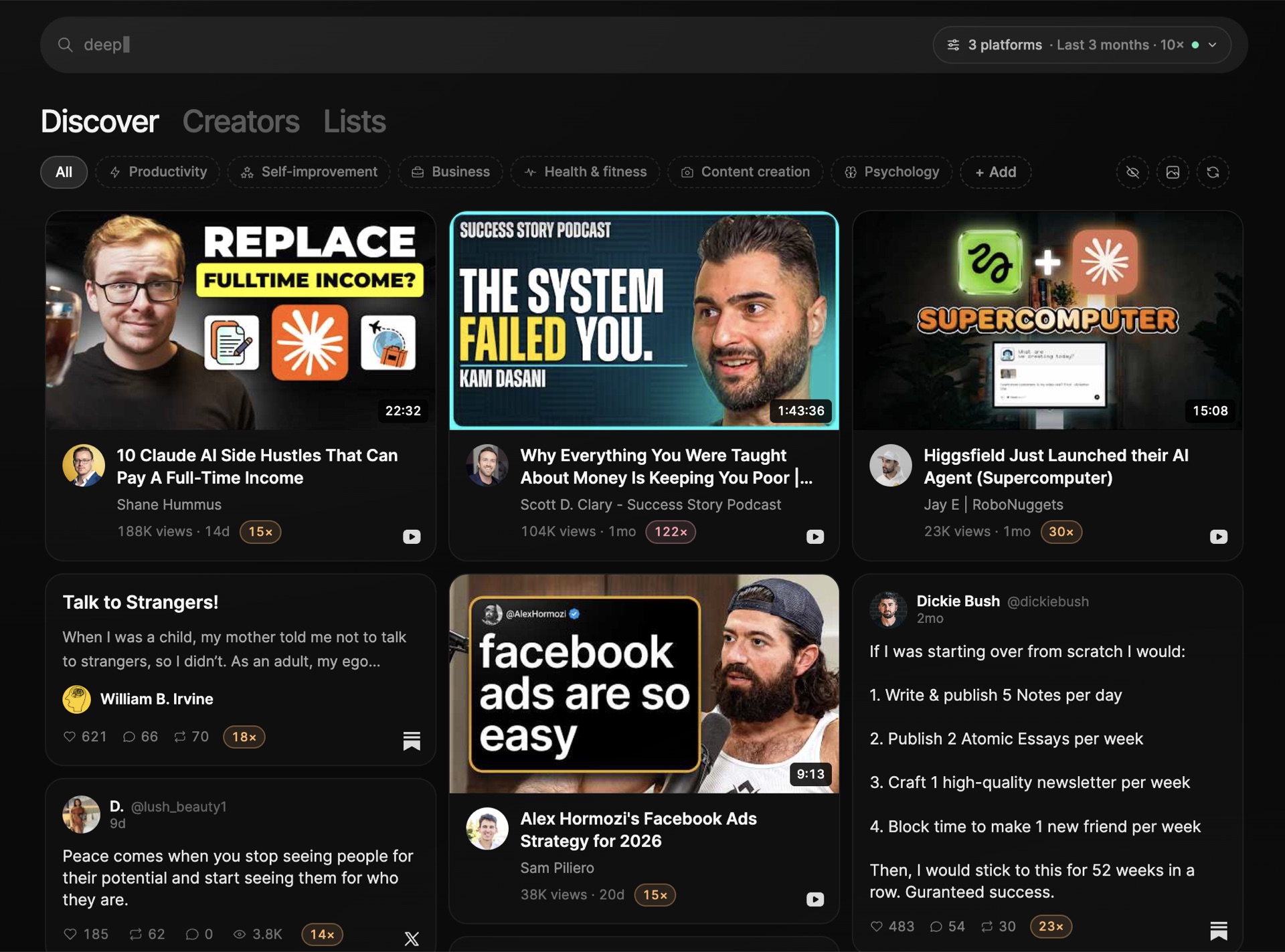 Discover — See what's actually working in your niche | Eden